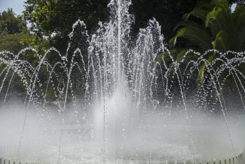 Fountain gushing water. stock image. Image of fountain - 50005217