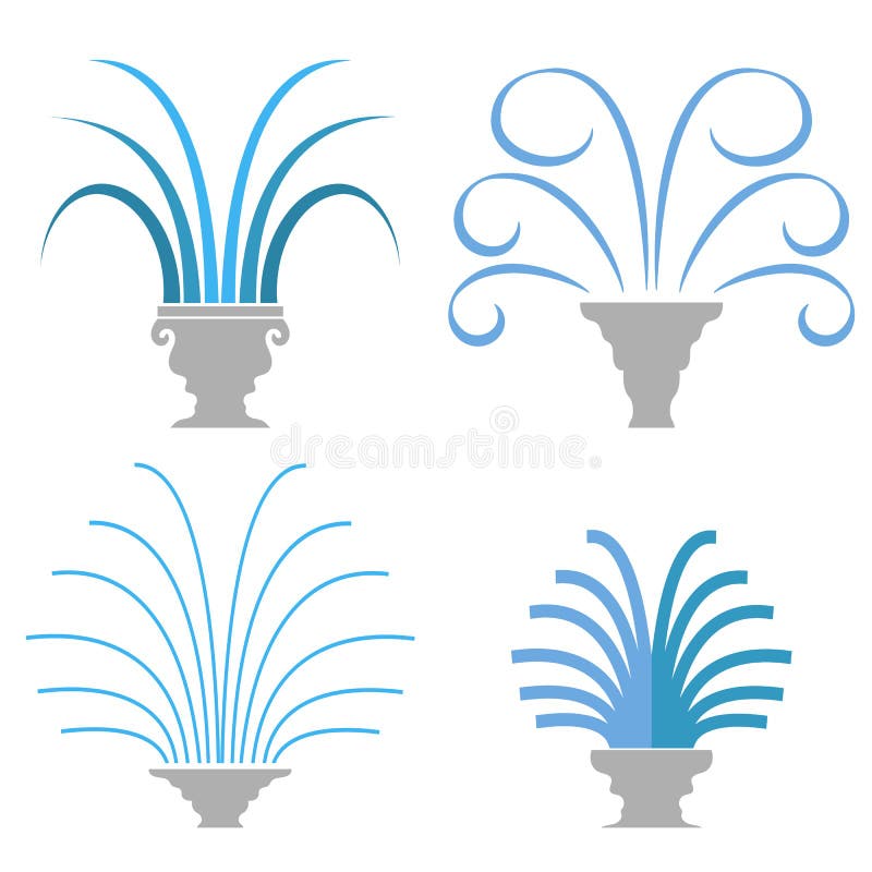 Fountain Icon Collection stock vector. Illustration of festive - 71168089