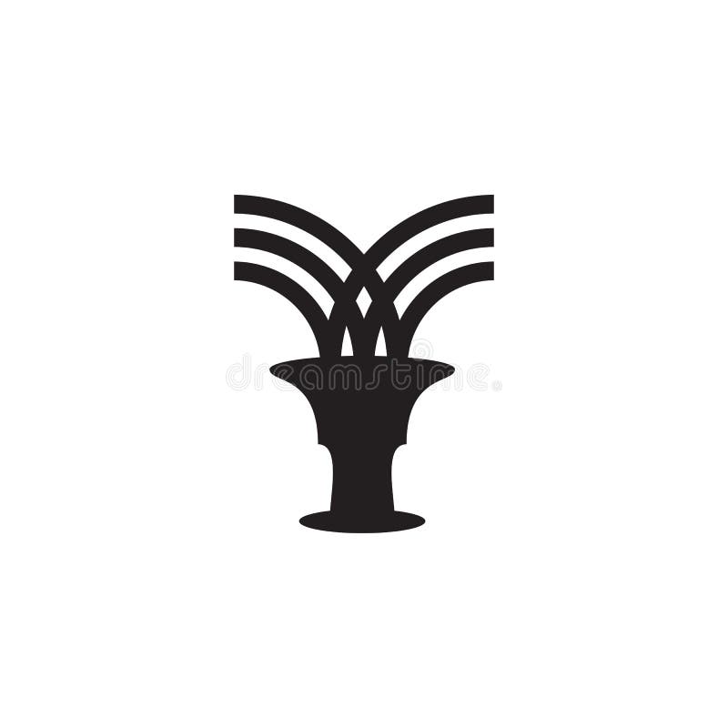 Fountain Icon Logo Design Template Stock Vector - Illustration of ...