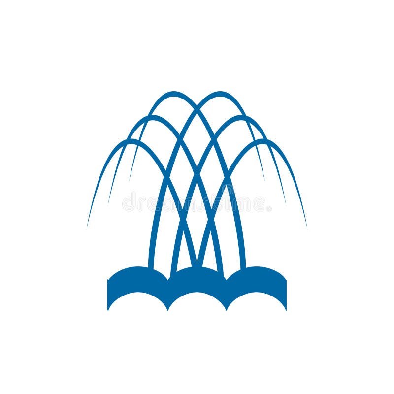 Fountain Water Logo Design Template Stock Vector - Illustration of ...