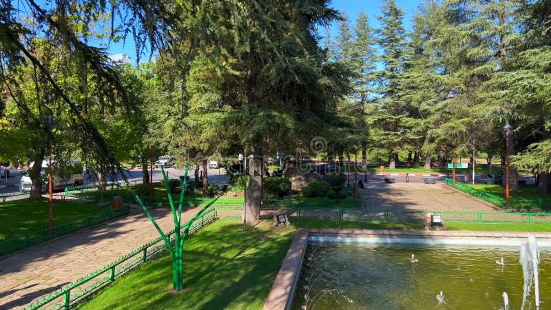The Fountain Inside the Lion Garden in Ifran Stock Footage - Video of ...