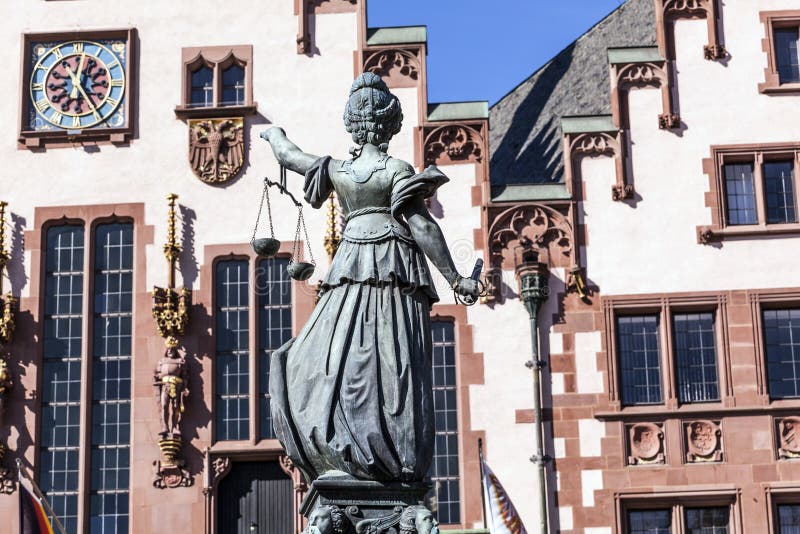 Fountain of Justice in Front Stock Image - Image of monument, european ...