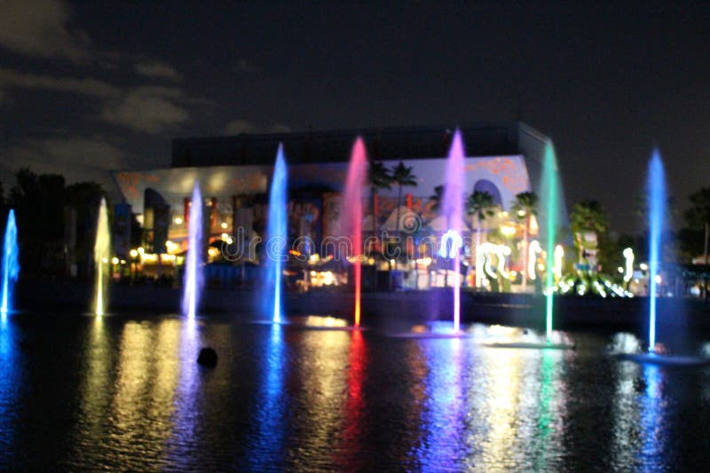 Fountain Light Show stock photo. Image of florida, fountain - 321541590