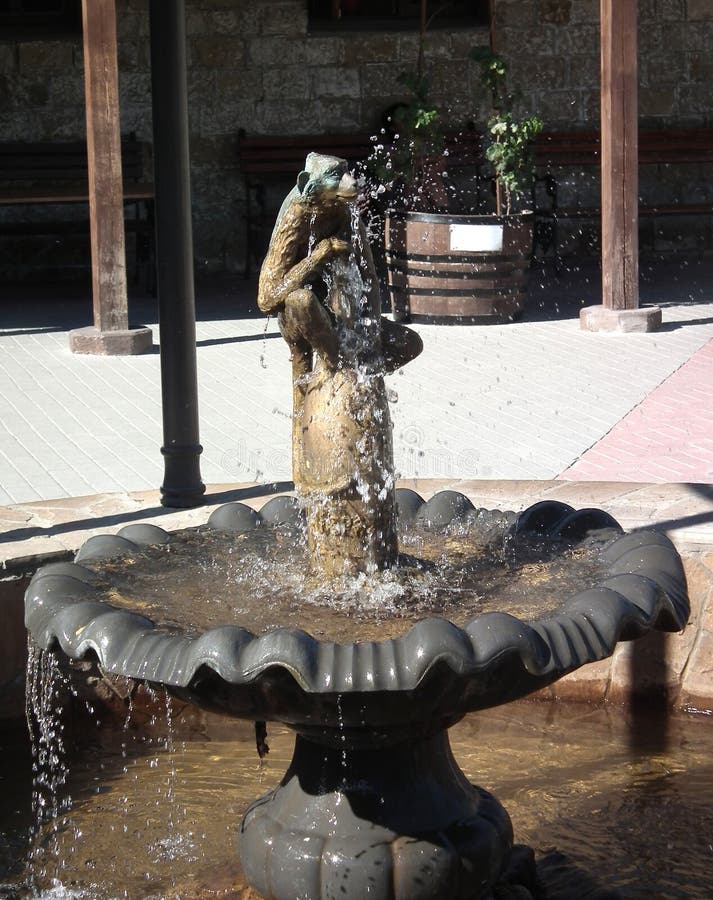 Fountain with a monkey stock photo. Image of shaped - 137134858