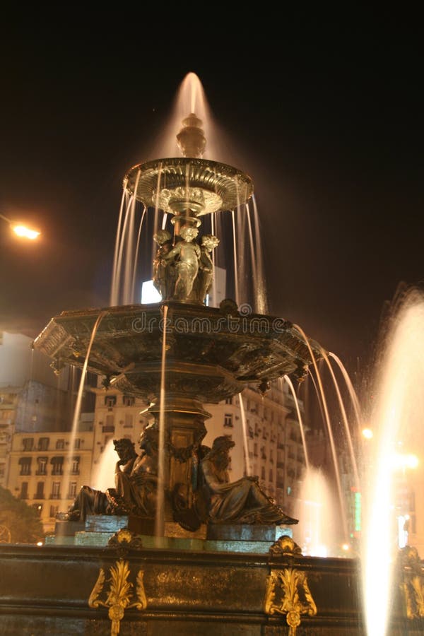 Fountain night stock image. Image of stream, clouds, colored - 21391863