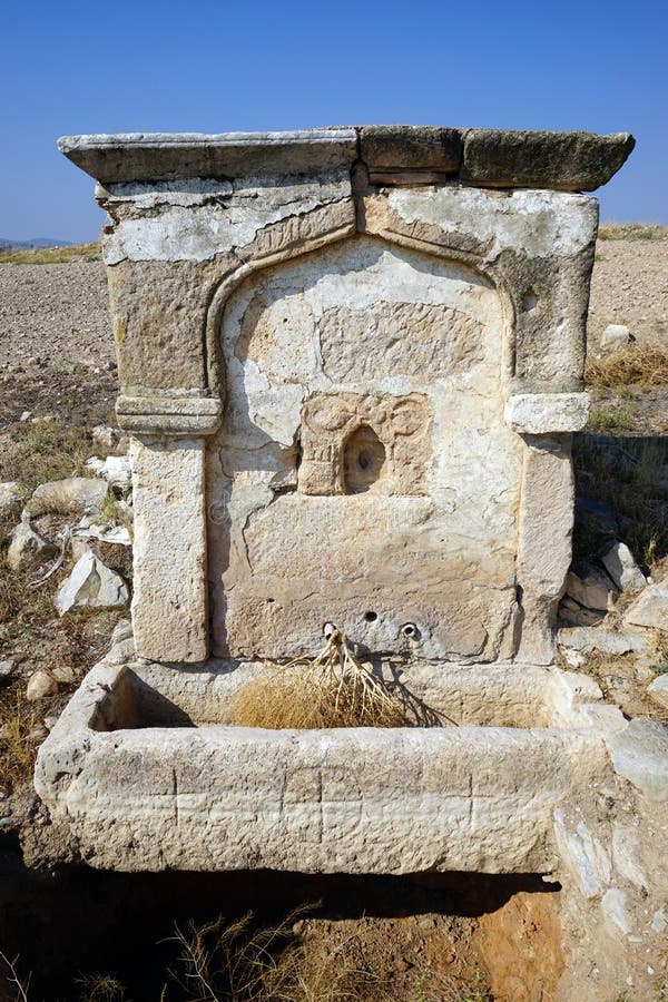 A Turkish Fountain with Its Unique Architecture in a Hammam Stock Photo ...