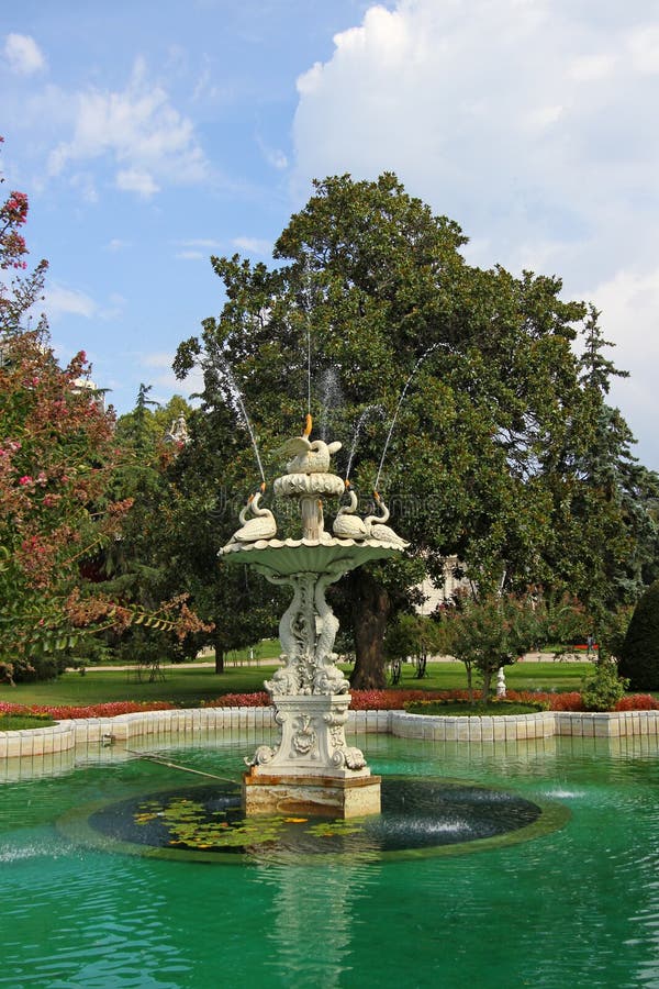 Park with fountain stock image. Image of rest, forest - 21407977