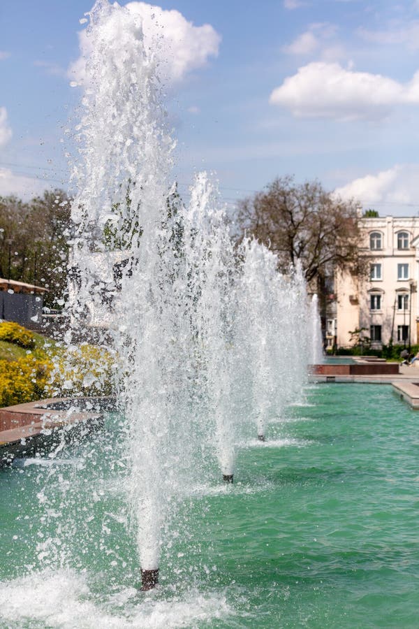 Fountain Park in Summer. Nature Stock Image - Image of nature, travel ...