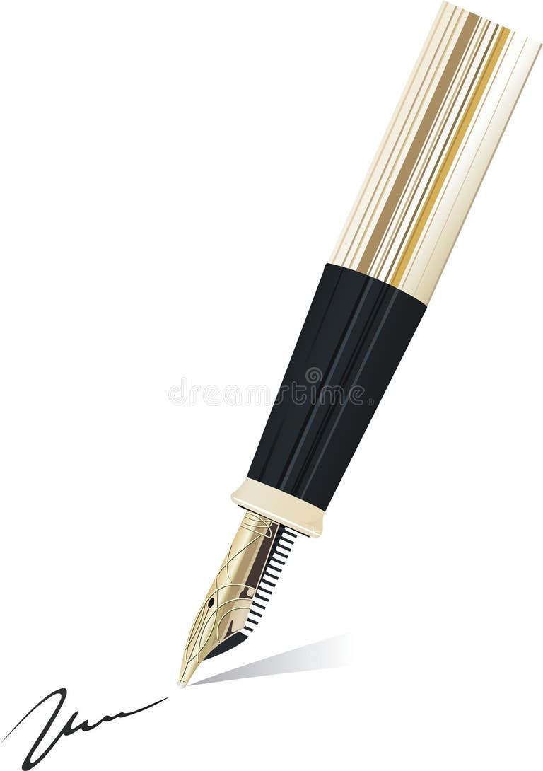 Signing Fountain Pen Stock Illustrations – 1,809 Signing Fountain Pen ...