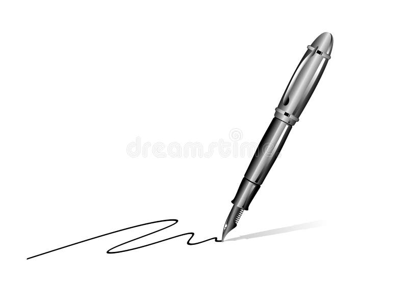 Fountain pen stock illustration. Illustration of authority - 40985632