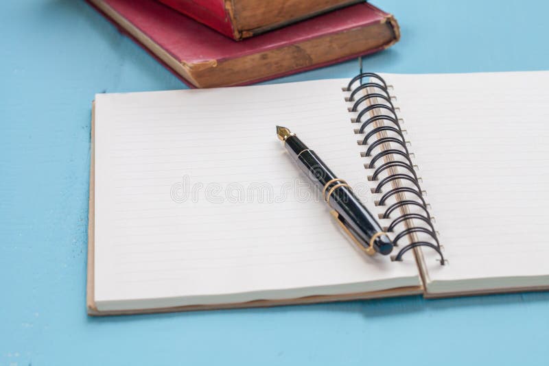 Fountain Pen on Book ,vintage Stock Image - Image of phone, office ...
