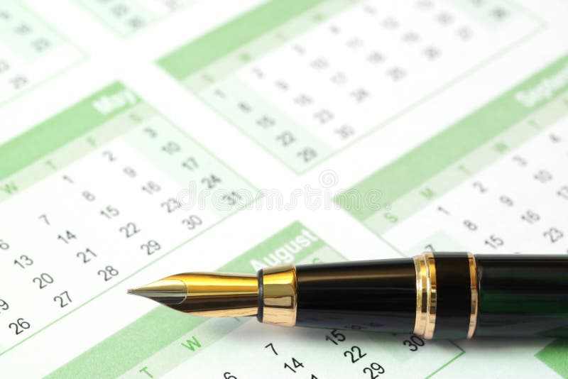 Calendar, Pen, Pocket Planner and Pda Stock Image - Image of comment ...