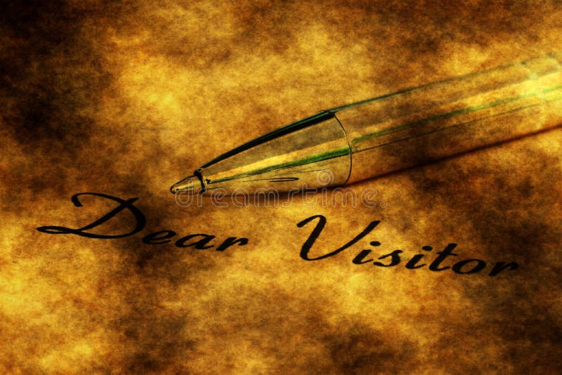 Dear visitor stock image. Image of communication, metal - 33421259