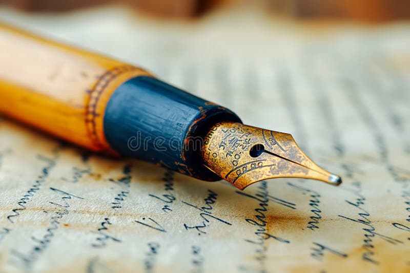 Fountain Pen, Details of a Beautiful Fountain Pen, Selective Focus ...