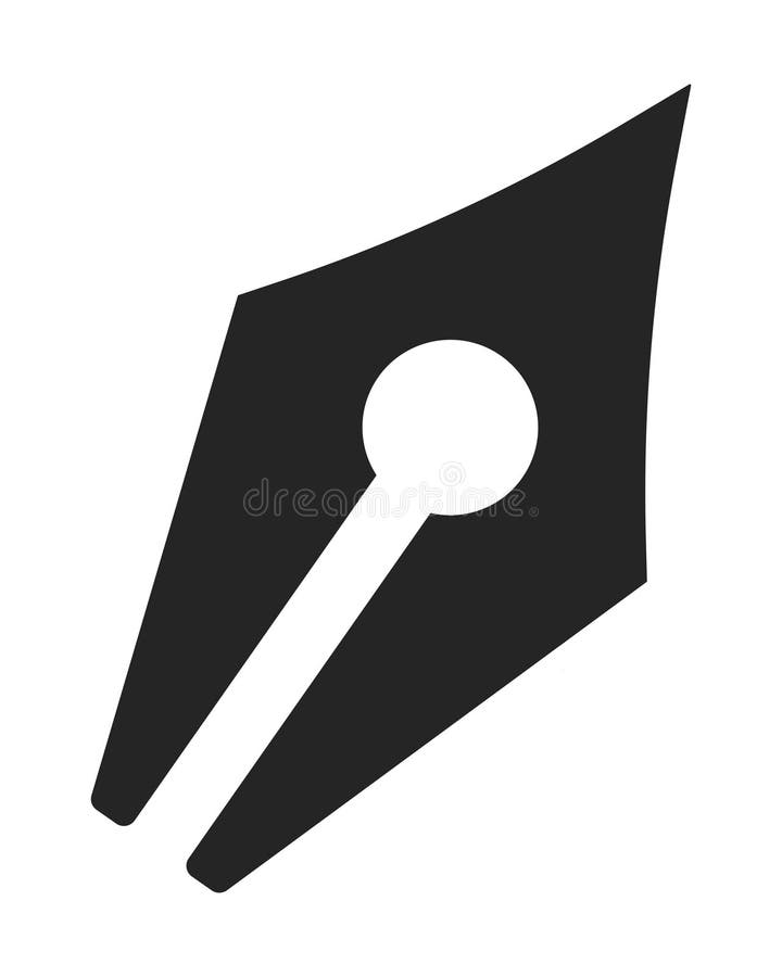 Fountain Pen Flat Monochrome Isolated Vector Object Stock Vector ...