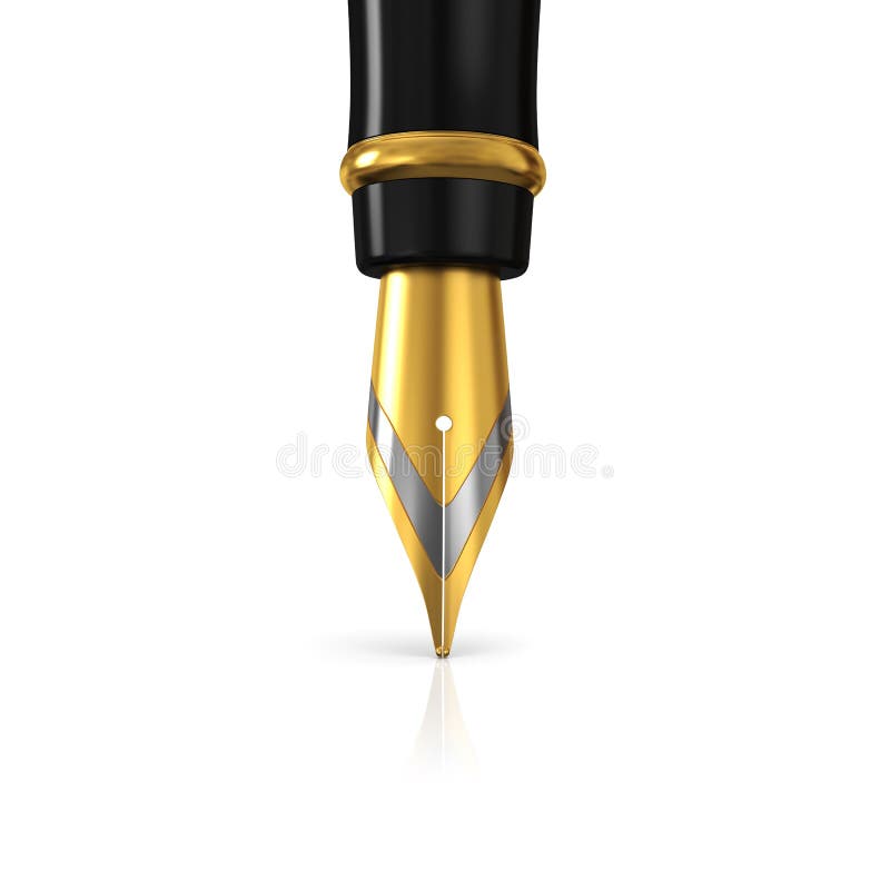 Fountain Pen Writing on Paper Stock Vector - Illustration of write ...