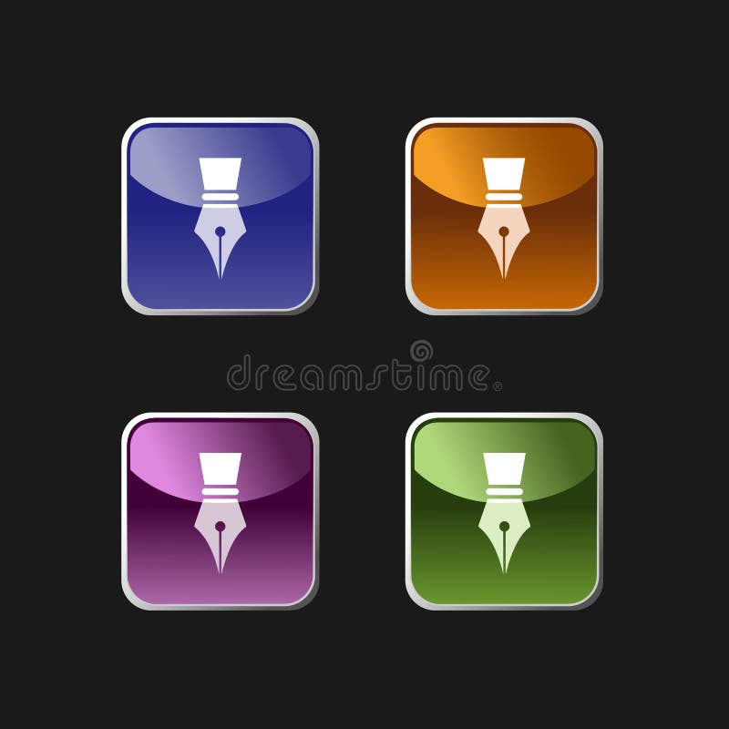 Fountain pen icon stock vector. Illustration of detail - 86647952