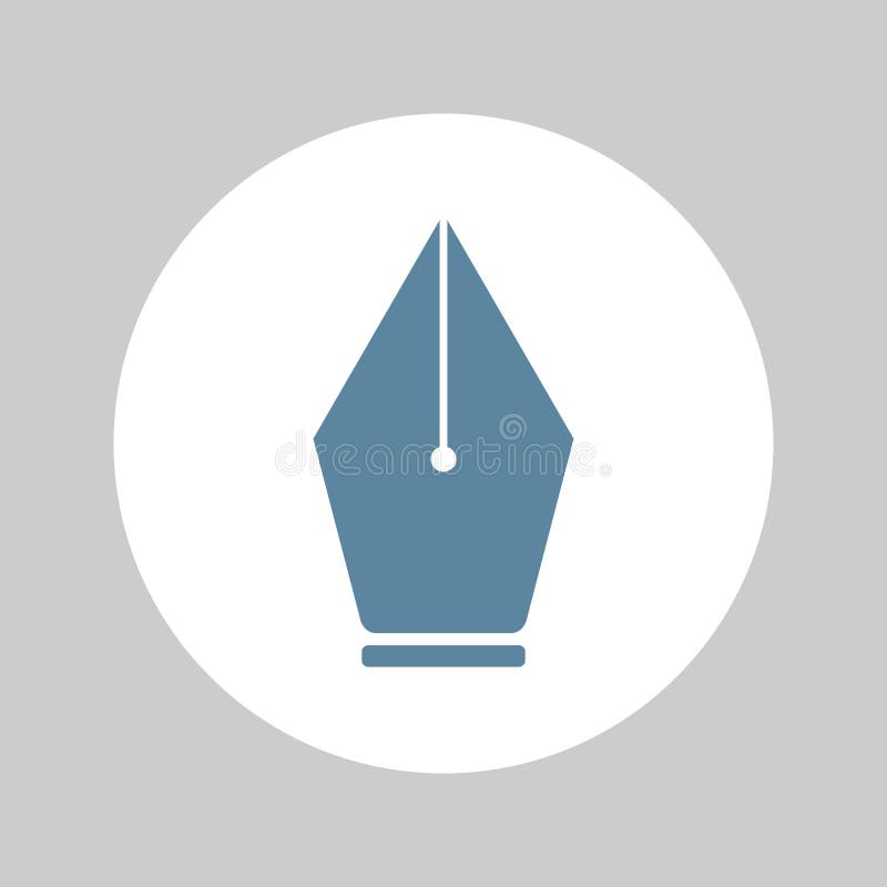 Fountain Pen Icon Flat Design. Vector Illustration Stock Vector ...