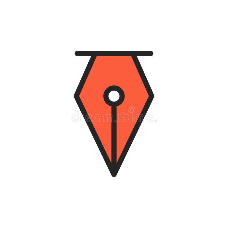 Fountain Pen Icon Vector in Trendy Flat Style Design. Vector ...