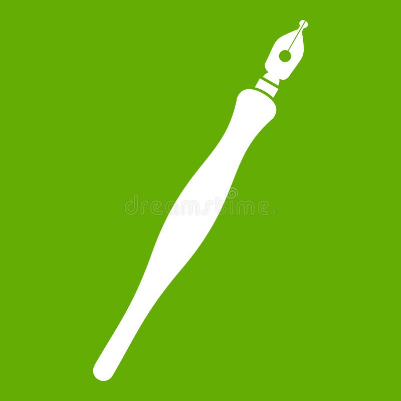 Fountain pen icon green stock vector. Illustration of metal - 99246849