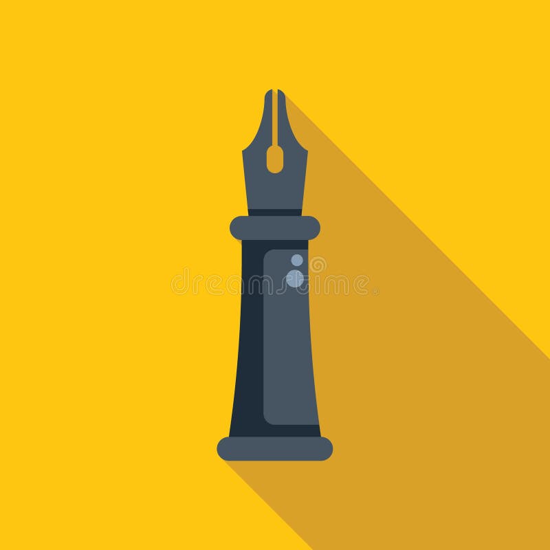Fountain Pen Nib Forming Shape of Chess Rook Piece Stock Vector ...