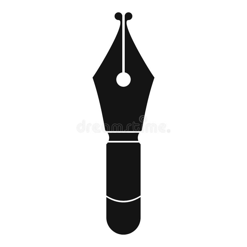 Fountain Pen Nib Icon Simple Stock Vector - Illustration of note ...