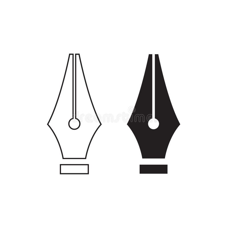 Fountain Pen Nib stock vector. Illustration of white - 25847156