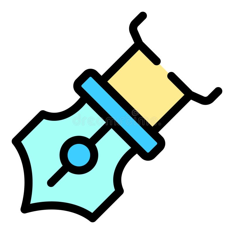 Fountain Pen Nib Writing Tool Icon for Creativity and Authorship Stock ...