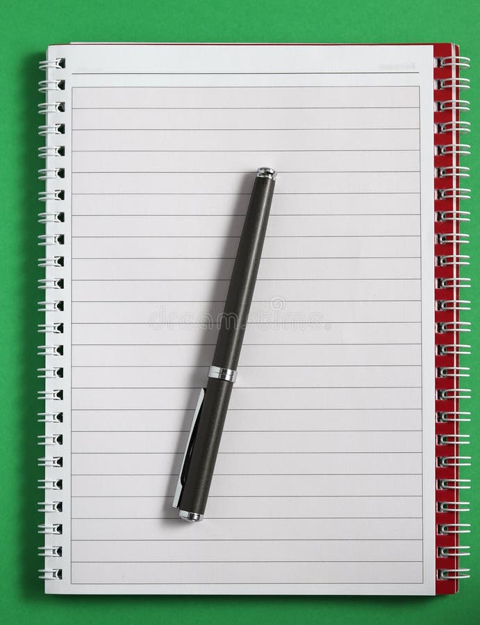 Fountain Pen and Notebook on Table Stock Photo - Image of document ...