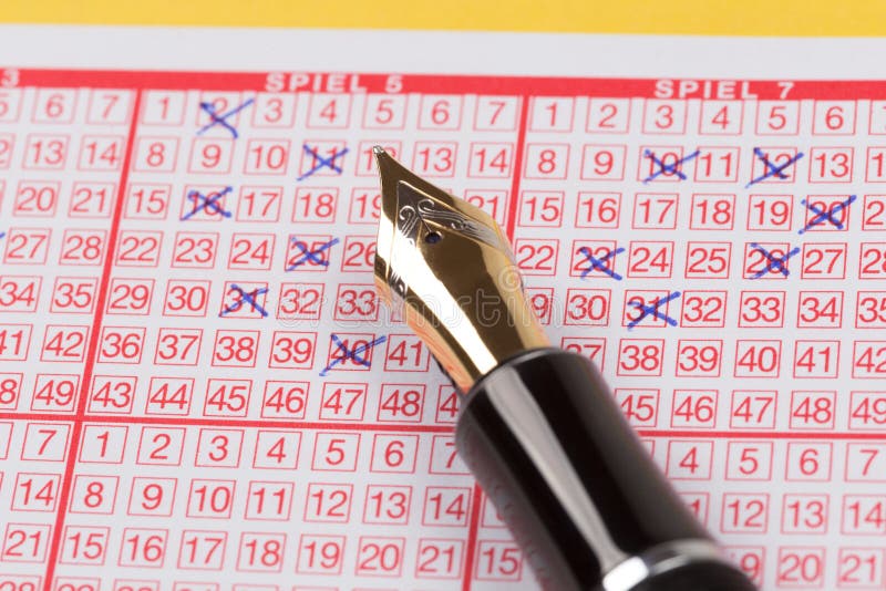 Fountain Pen Over Lottery Ticket Stock Image - Image of success, play ...