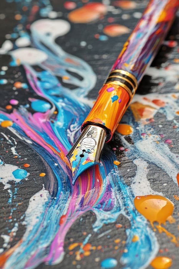 Fountain Pen Paint Splattered Table Stock Photos - Free & Royalty-Free ...