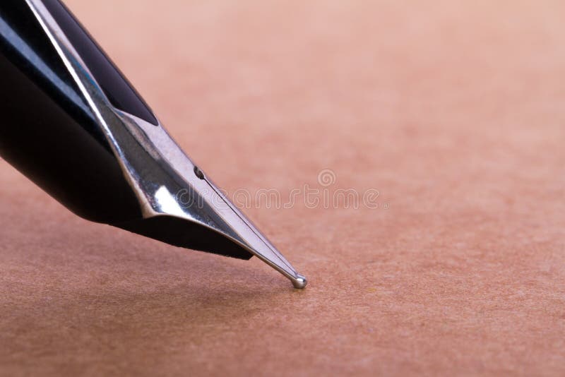 Fountain Pen on Paper stock photo. Image of studio, close - 41153742