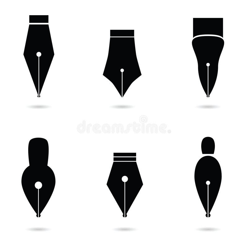 Fountain Pen Set Art Illustration Stock Vector - Illustration of ...
