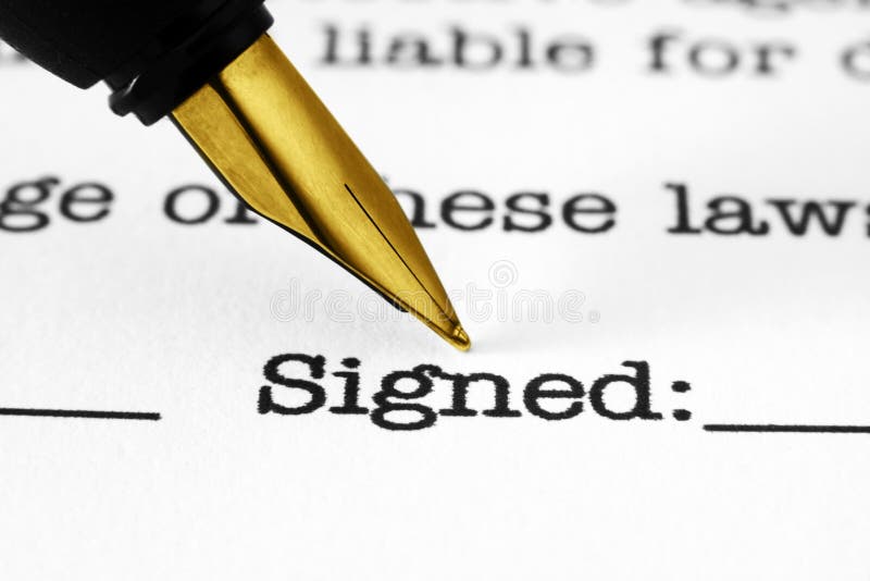 Fountain pen sign stock photo. Image of signature, fountain - 176612872