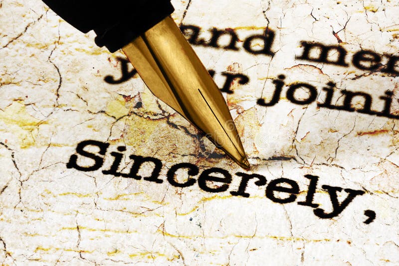 Sincerely yours stock image. Image of handwriting, communicate - 2030809