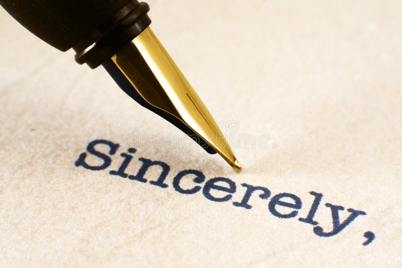 Sincerely yours stock image. Image of letter, communicate - 2030809