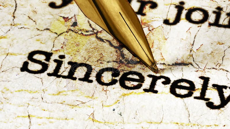 Fountain Pen on Sincerely Text Dolly Shot Stock Footage - Video of shot ...