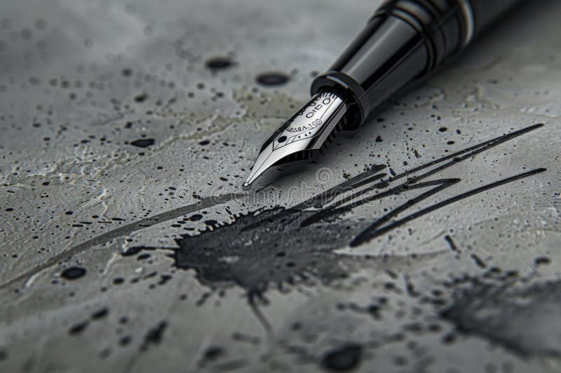 Fountain Pen Sitting Top Piece Paper Ready Writing Stock Photos - Free ...