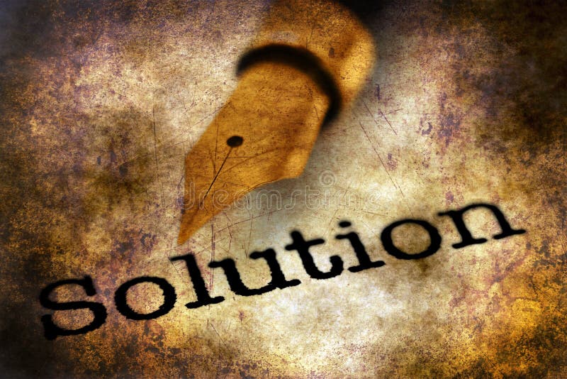 Fountain Pen on Solution Text Stock Photo - Image of note, fountain ...