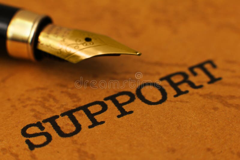 Fountain Pen on Support Text Stock Photo - Image of macro, isolated ...