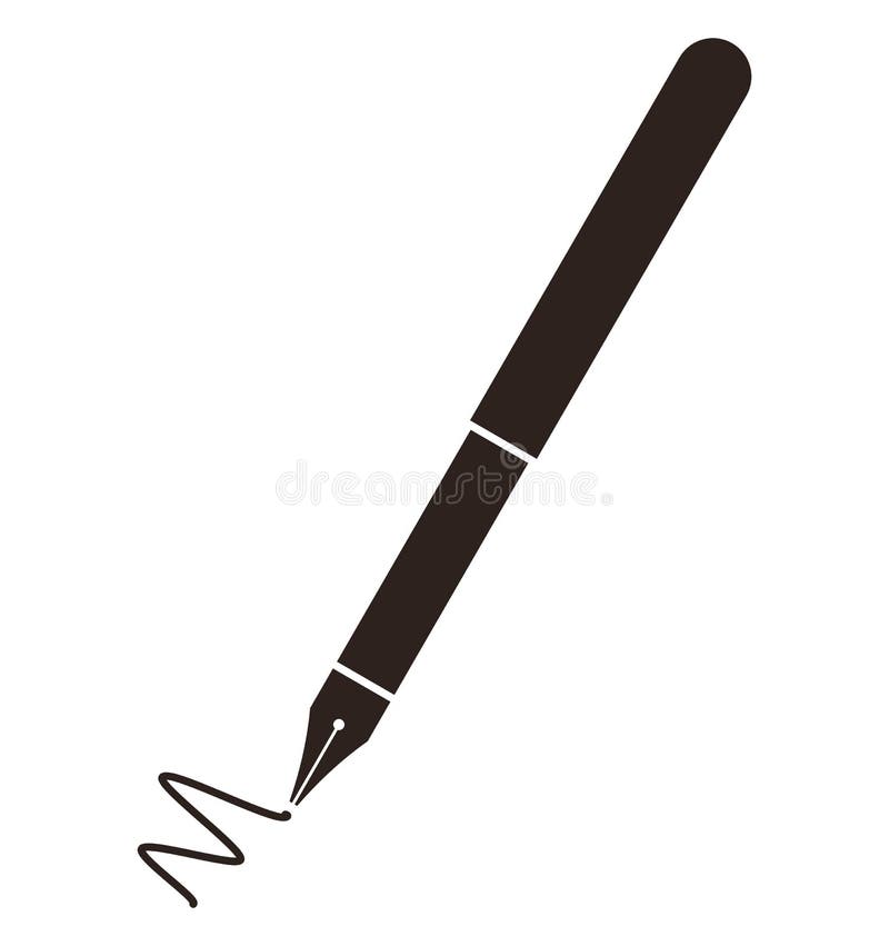 Fountain pen symbol stock vector. Illustration of black - 40077708