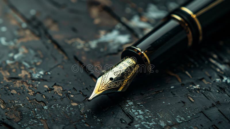 Fountain Pen on Table stock photo. Image of texture - 321701030