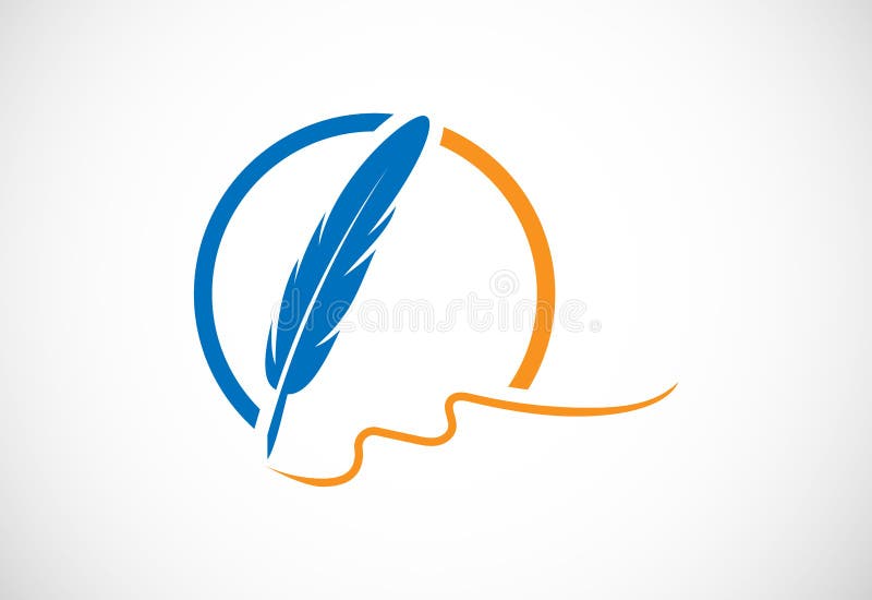 Writing Pen Logo Design, Vector Illustration Stock Illustration ...