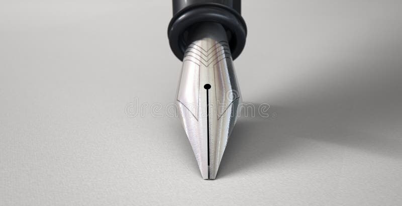 Fountain Pen in Writing Position Stock Image - Image of corporate ...