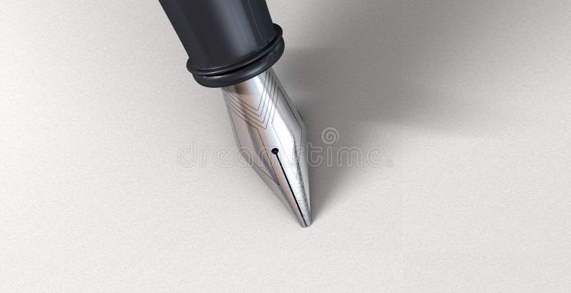 Fountain Pen in Writing Position Stock Illustration - Illustration of ...