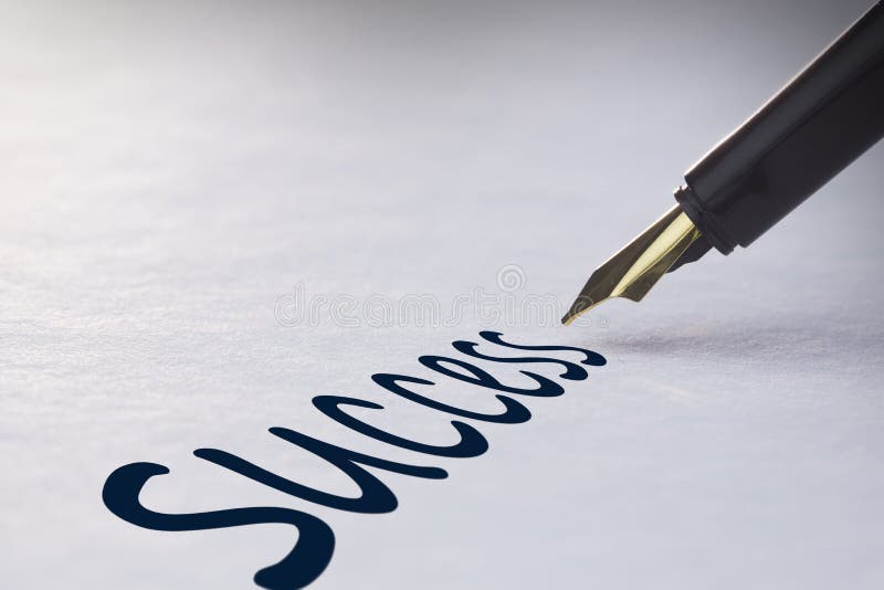 Fountain Pen Writing Success Stock Image - Image of text, success: 39234563