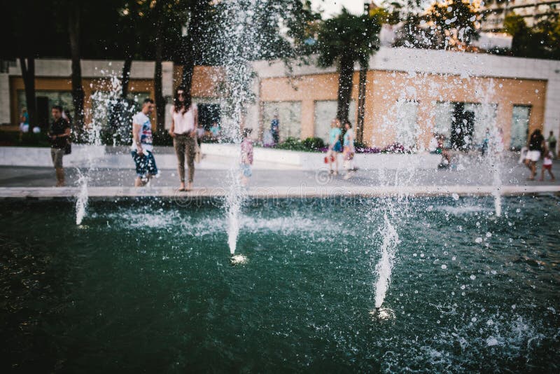 Fountain editorial stock image. Image of summer, font - 48718969