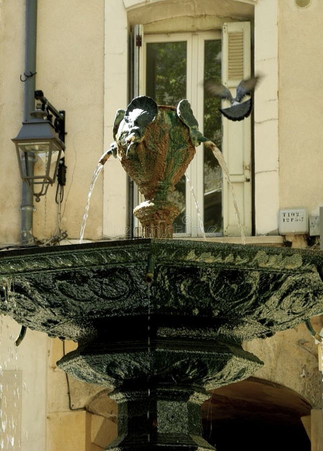 Fountain, Provence stock photo. Image of lamps, provence - 99823170