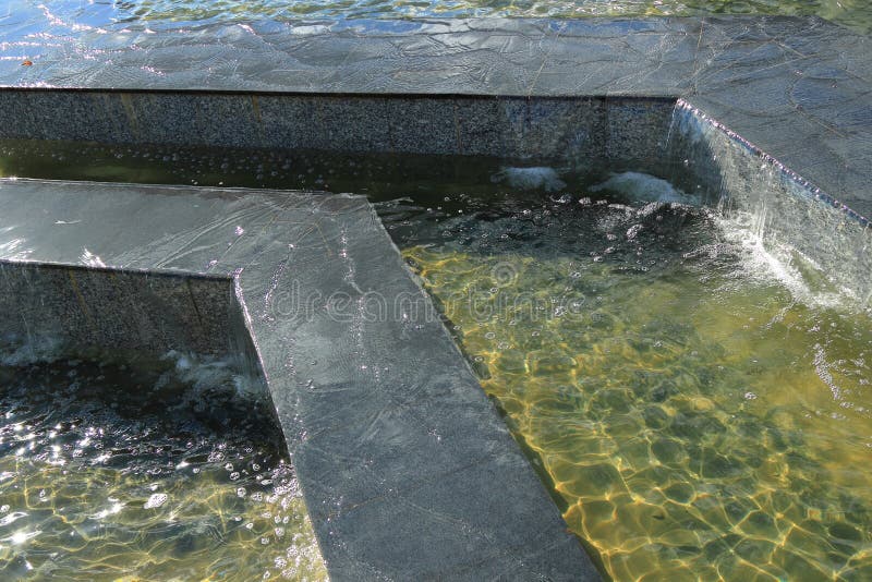 Fountain with reflections stock image. Image of angle - 41766563