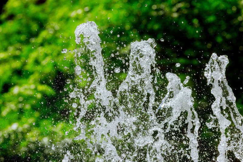 Fountain on the Spouting in the Landscape Park Stock Image - Image of ...